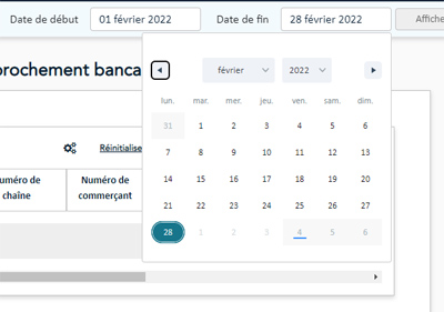 Sélectionner une période
