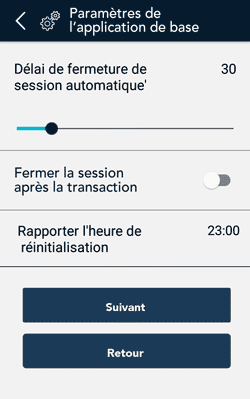 Configuration de l'application