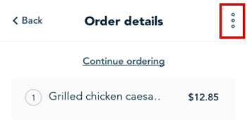 Void a takeout order before payment