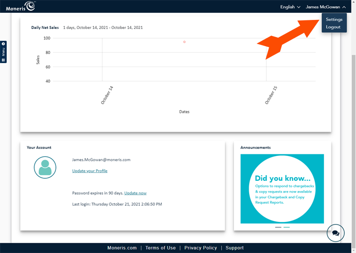 Update your user account