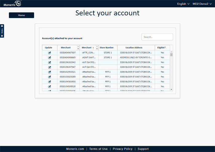 Manage account information