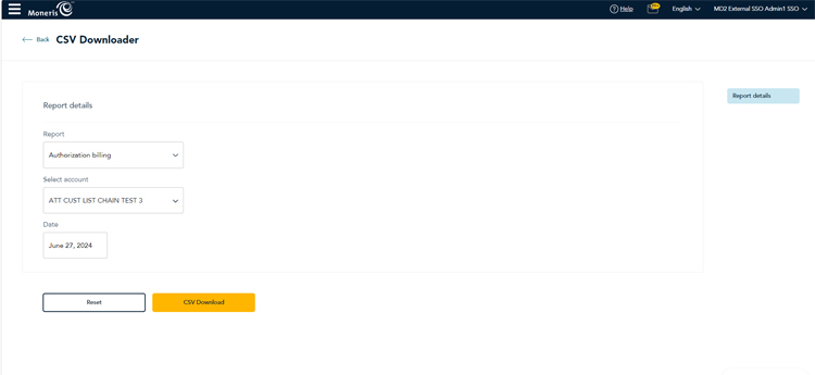 Download CSV reports