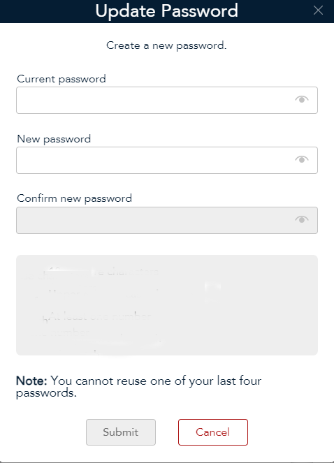 Update Your Password